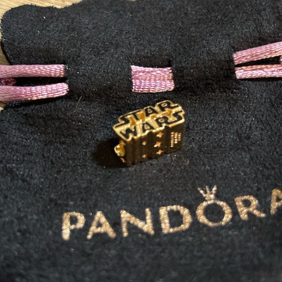Pandora | Jewelry | Authentic Pandora Star Wars Charm In Gold | Poshmark